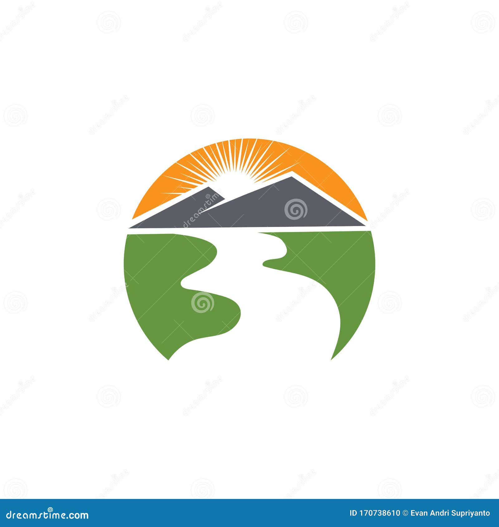 River Logo Template Vector Symbol Stock Illustration - Illustration of ...