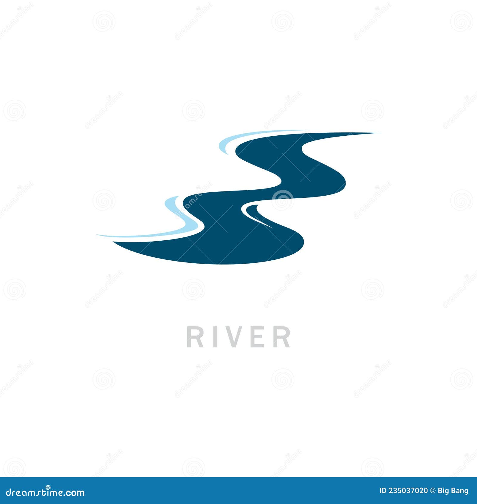 River Logo Vector Icon Illustration Design Stock Vector - Illustration ...
