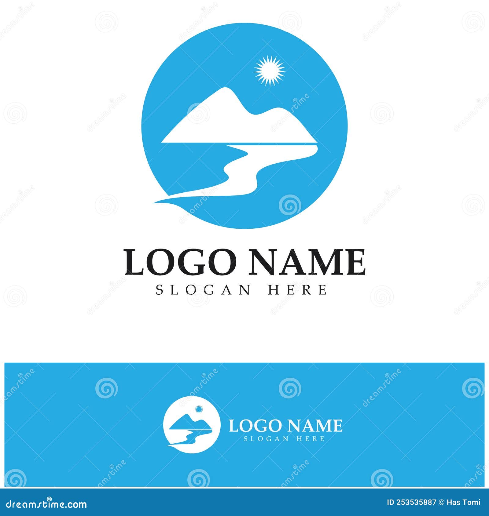 River Logo Vector Icon Illustration Design Template Stock Vector ...