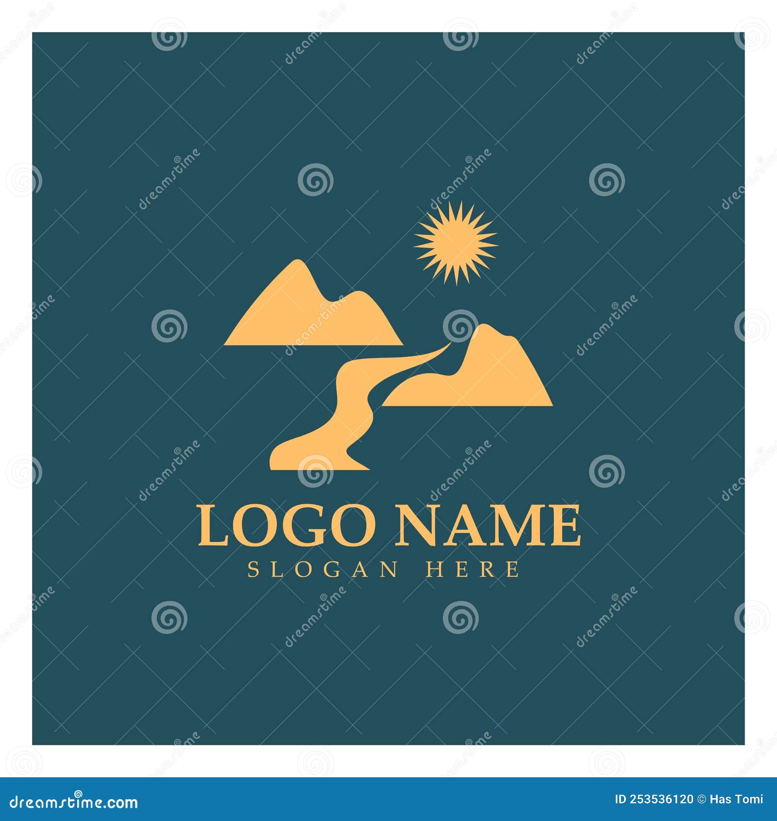 River Logo Vector Icon Illustration Design Template Stock Vector ...