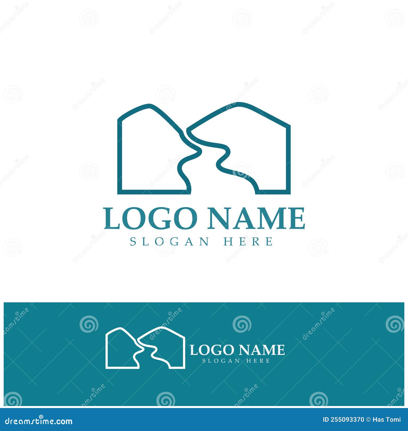 River Logo Vector Icon Illustration Design Template Stock Vector ...