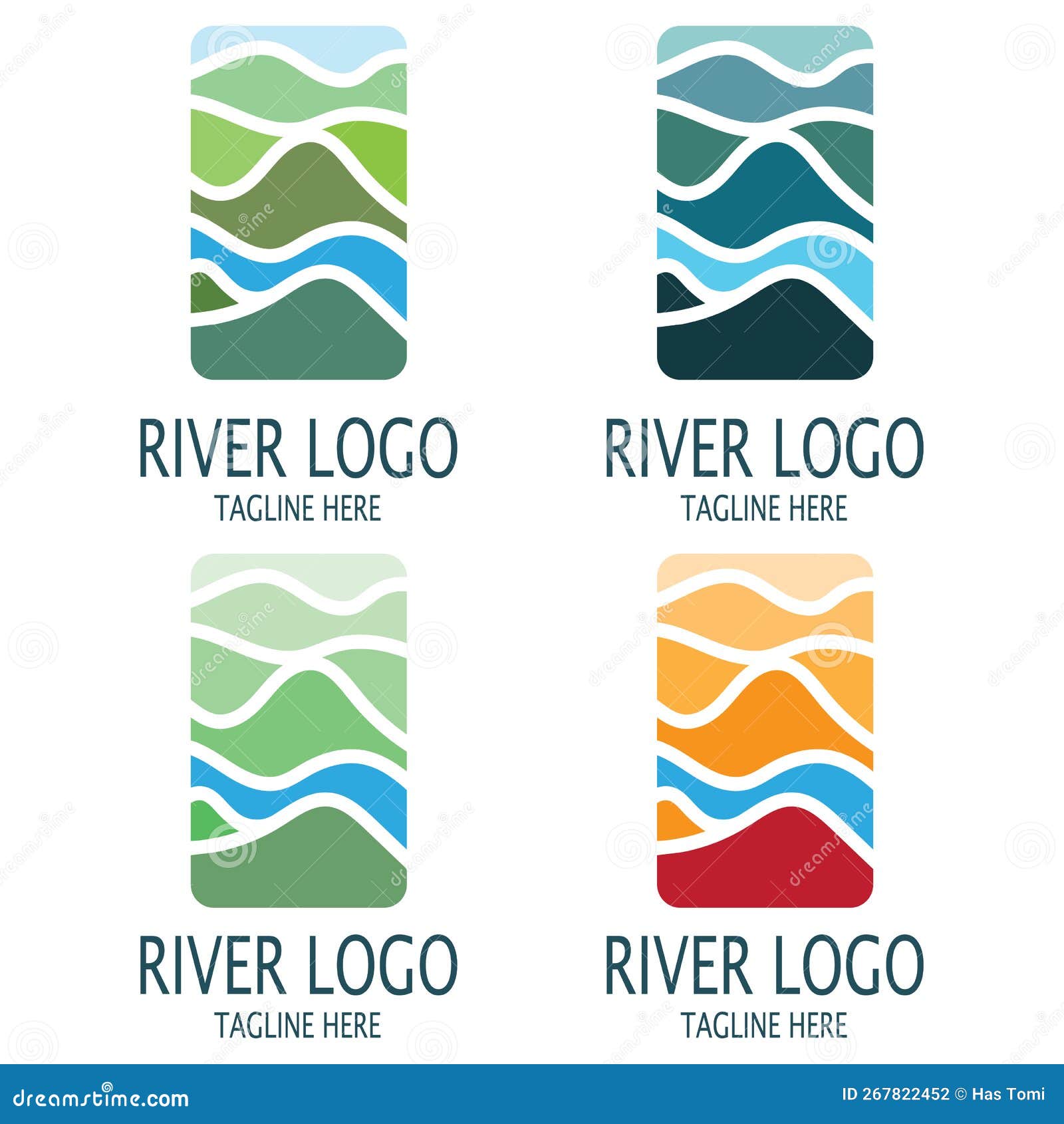 River Logo Vector Icon Illustration Design Template Stock Vector ...