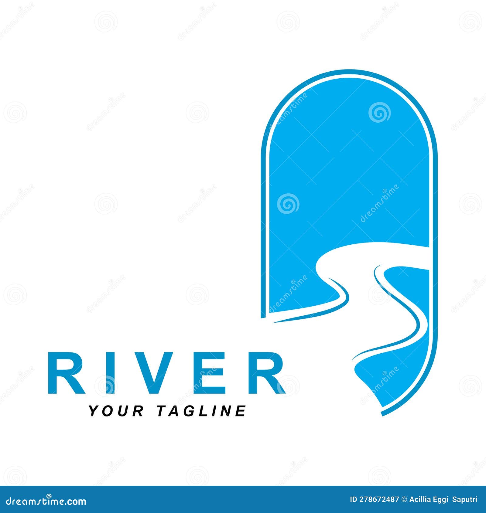River logo vector stock vector. Illustration of forest - 278672487