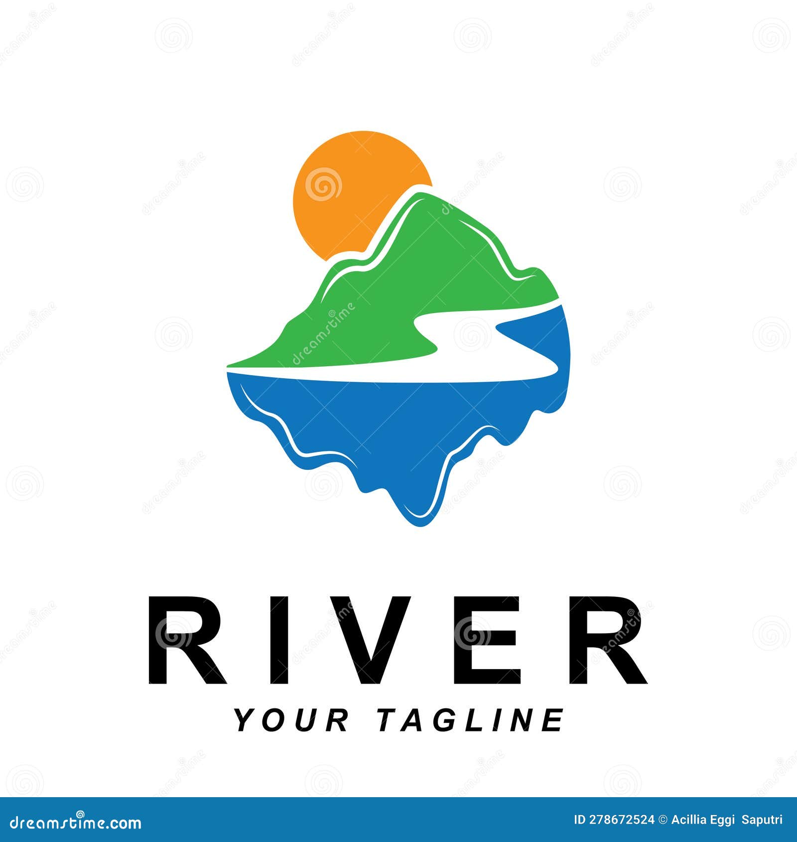 River logo vector stock vector. Illustration of landscape - 278672524