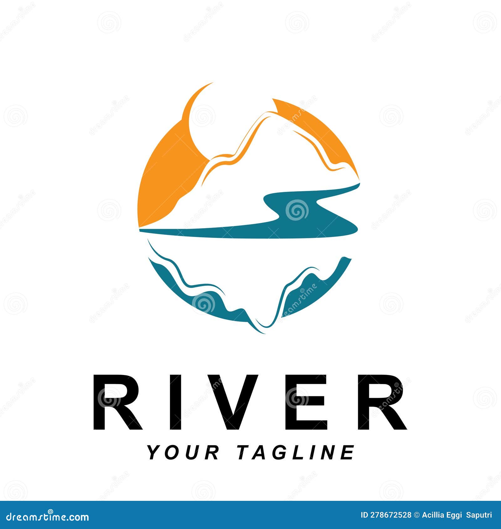 River logo vector stock vector. Illustration of peak - 278672528
