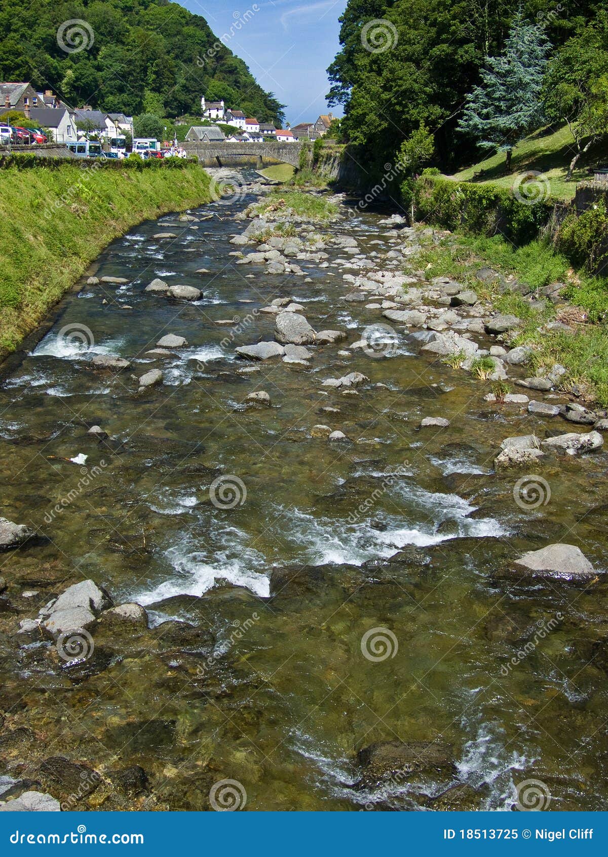 River Lyn 1 stock image. Image of horizon, rocks, river - 18513725
