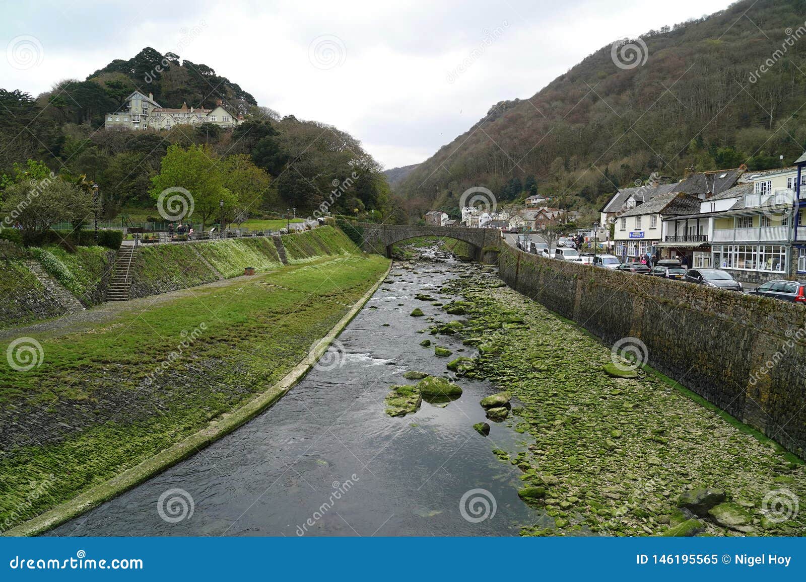 River Lyn and the Lyn Valley Stock Image - Image of north, stream ...