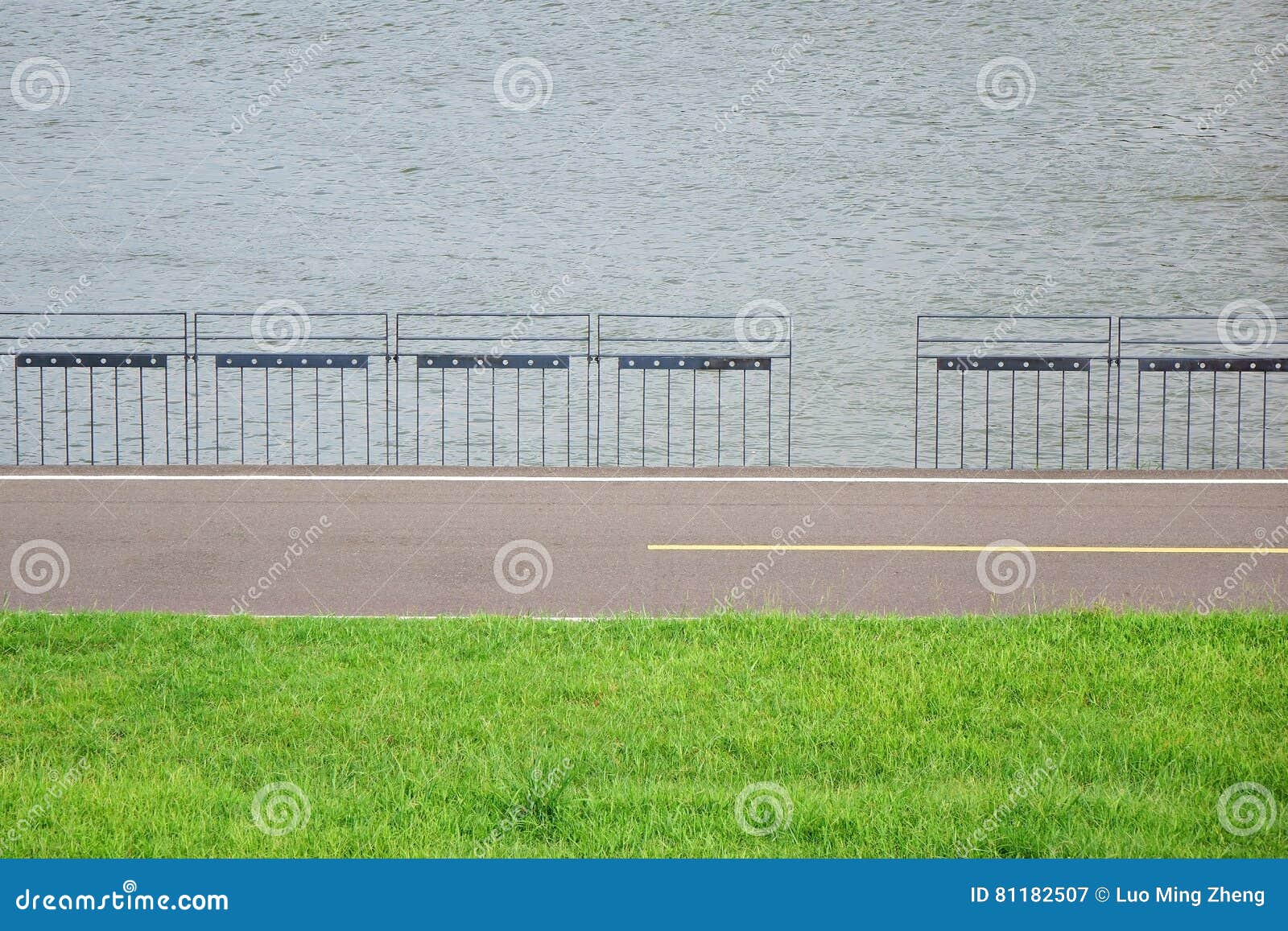 River, Meadow, Road, and Baluster Stock Image - Image of plants ...