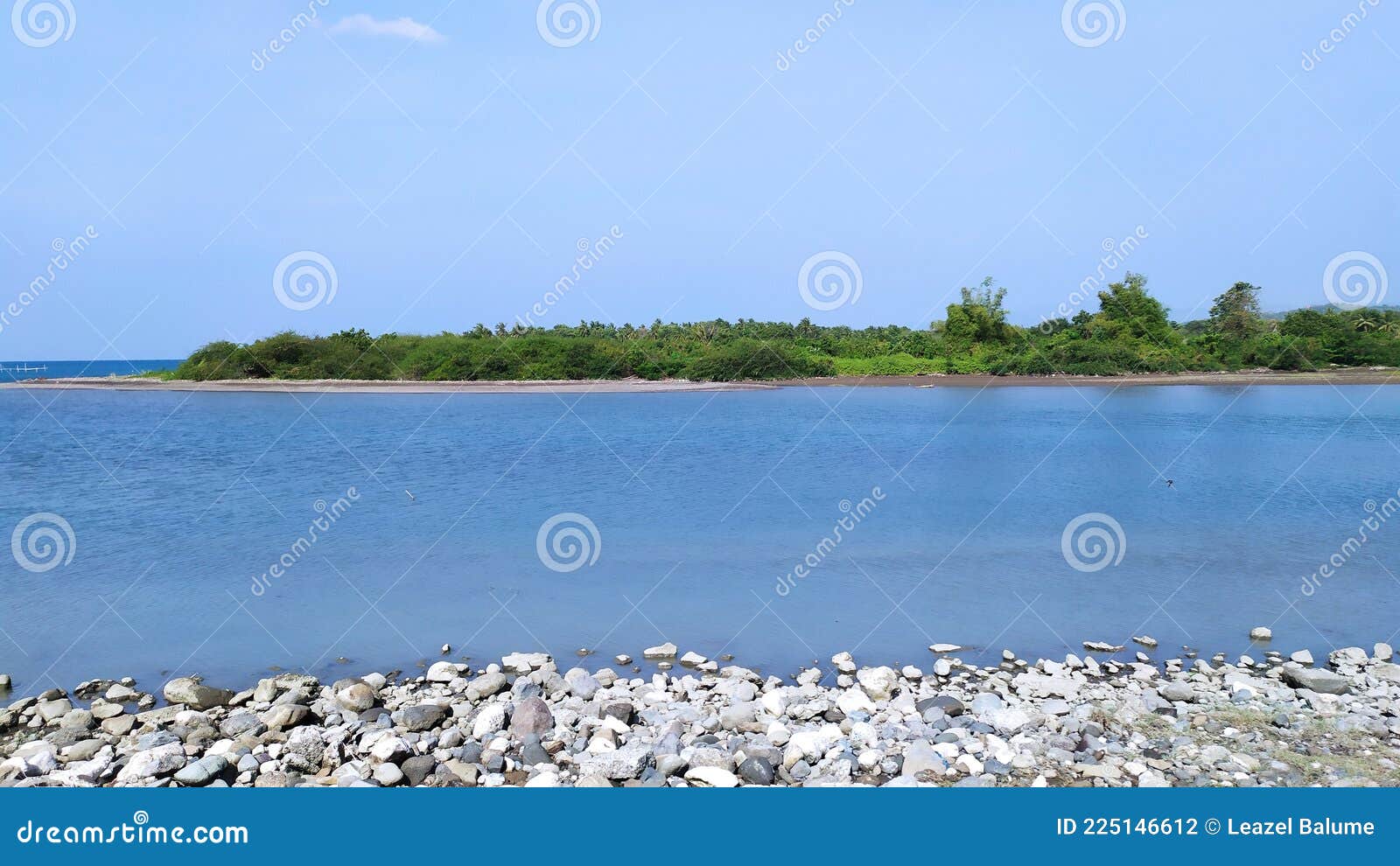 The river meets the ocean stock photo. Image of wetland - 225146612