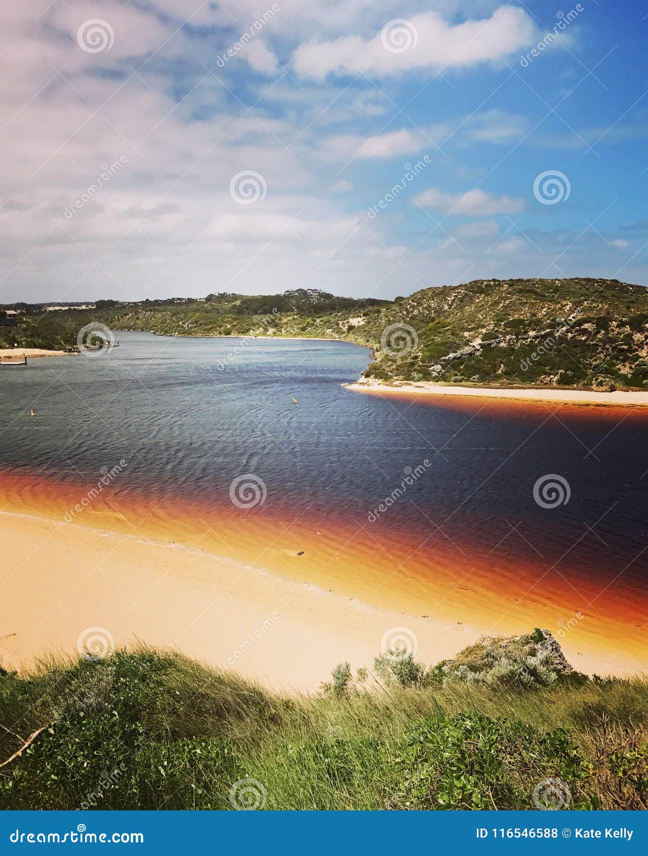 River meets the sea. stock photo. Image of meets, river - 116546588