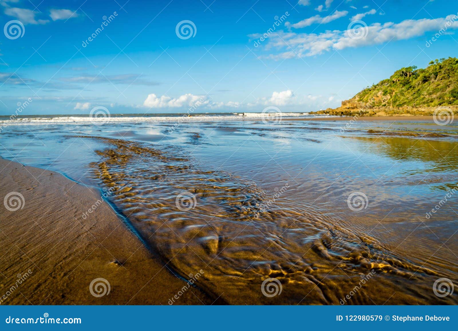 River Merging with the Sea in Agnes Water in Australia Stock Image ...