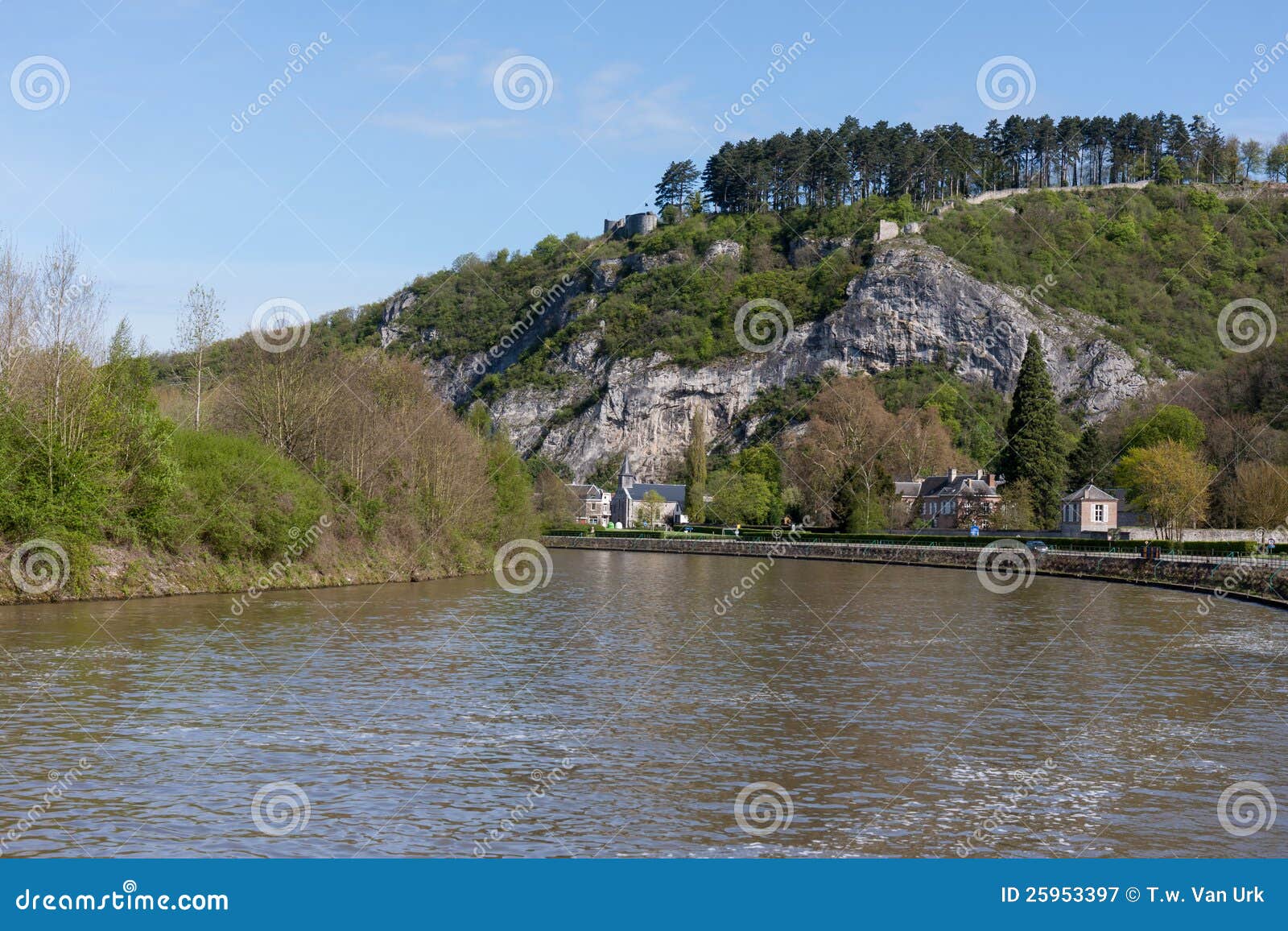 River Meuse in Belgium Ardennes Stock Image - Image of blue, fall: 25953397