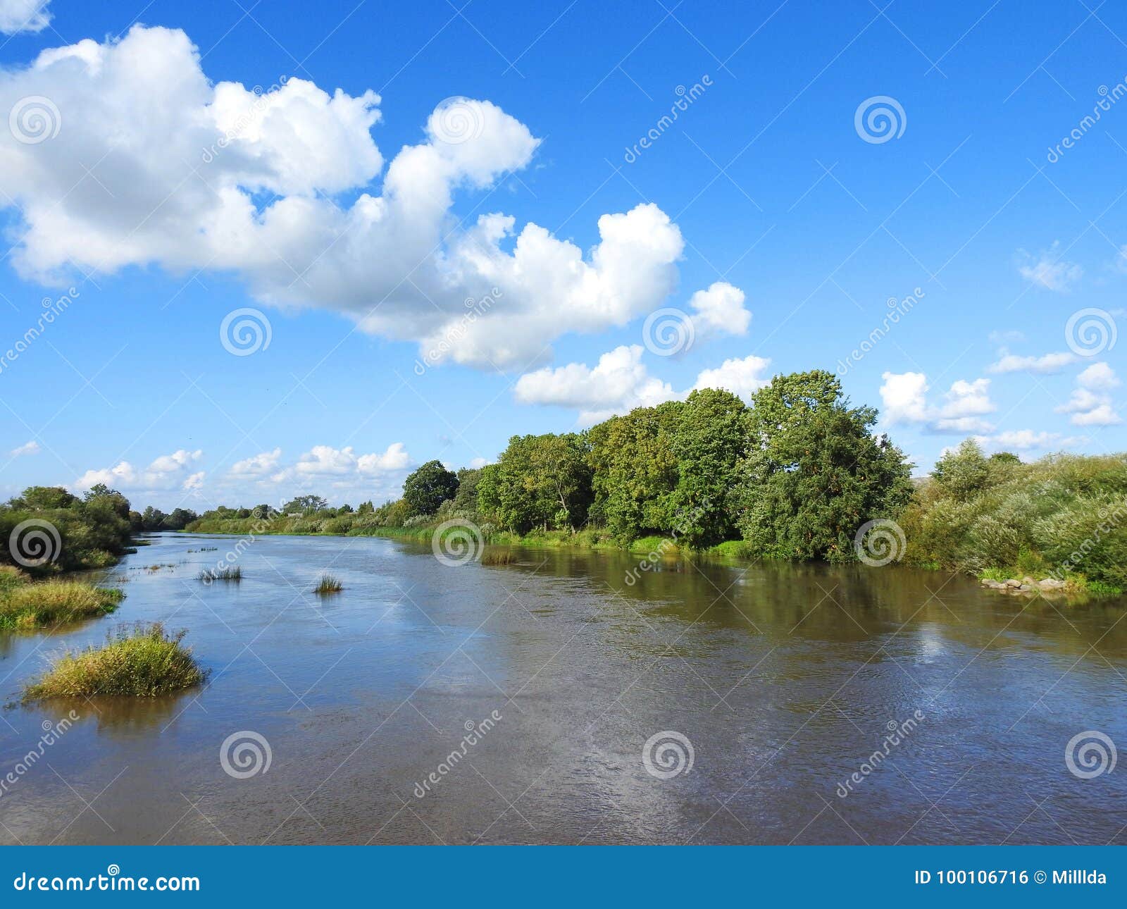 River Minija, Lithuania stock photo. Image of little - 100106716