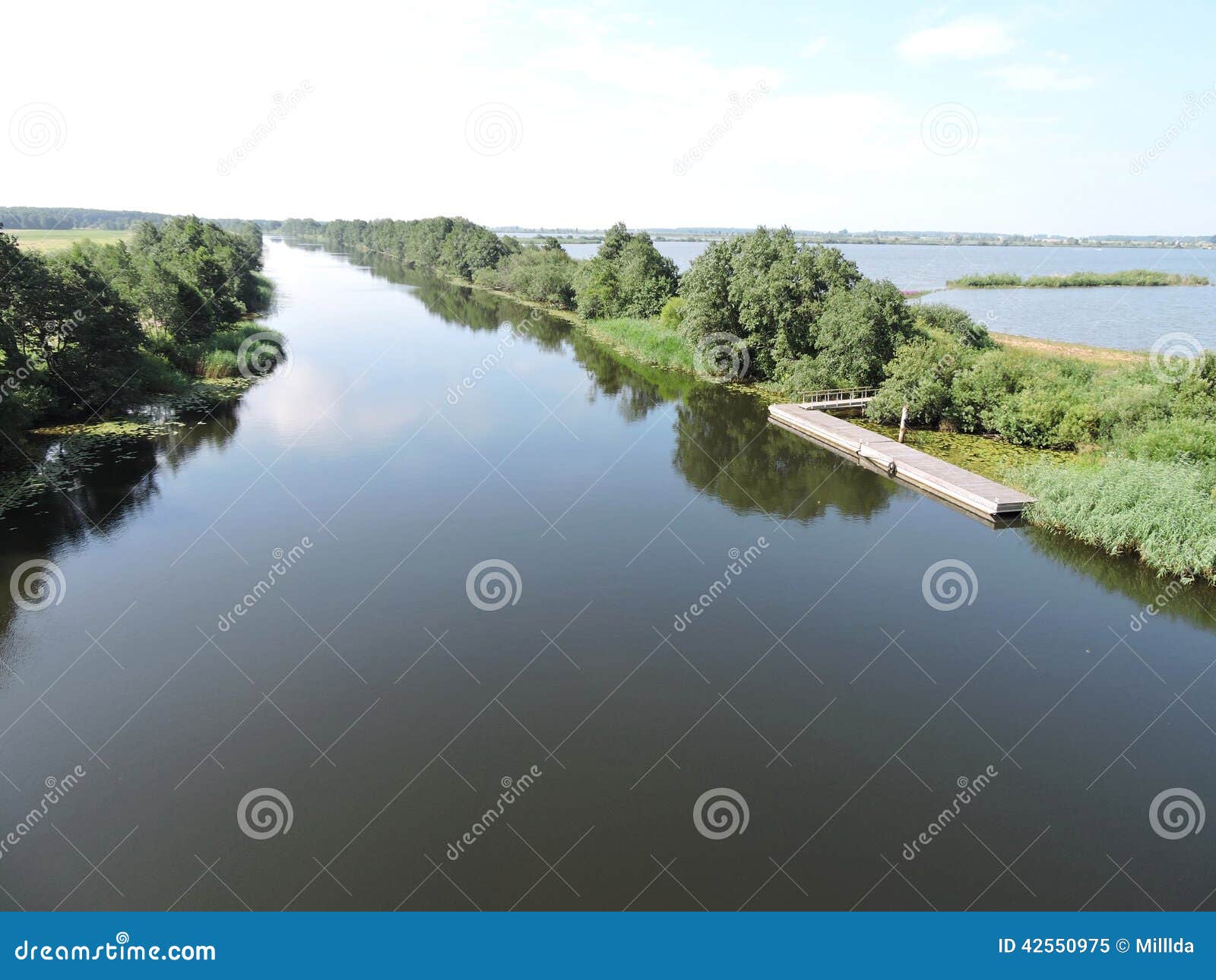 River Minija, Lithuania stock image. Image of wharf, europe - 42550975