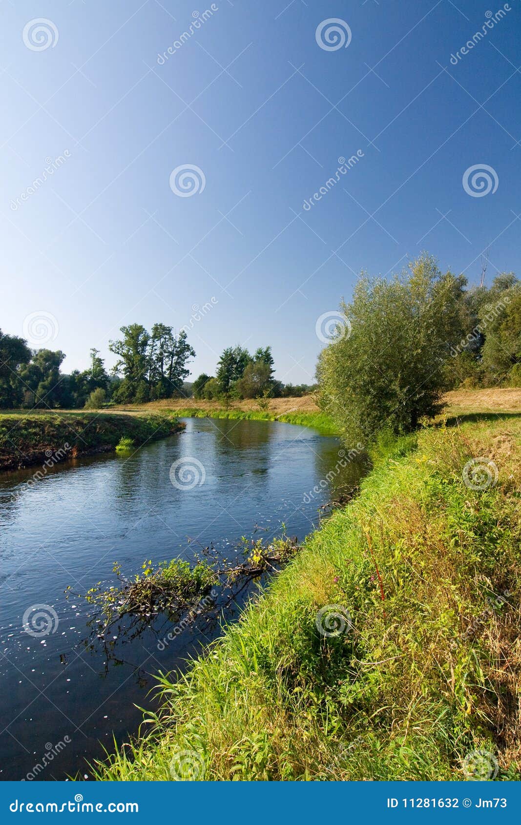 River in the Morning Countryside Stock Photo - Image of blue, nature ...