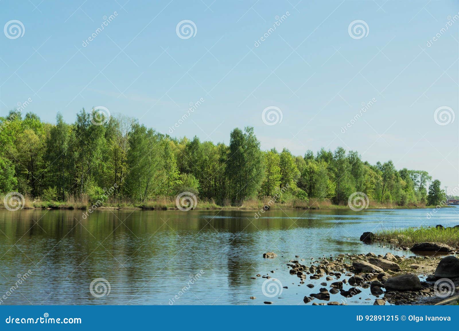 By the River in the Morning Stock Image - Image of scenery, tourism ...