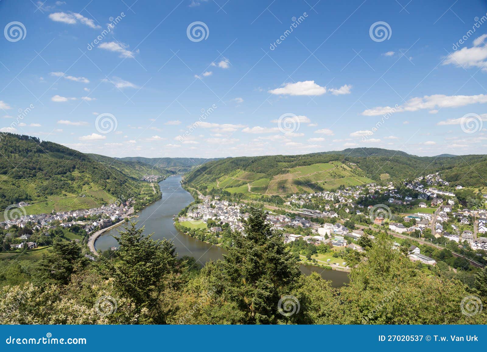 River Moselle Near Bullay in Germany Stock Image - Image of mosel ...