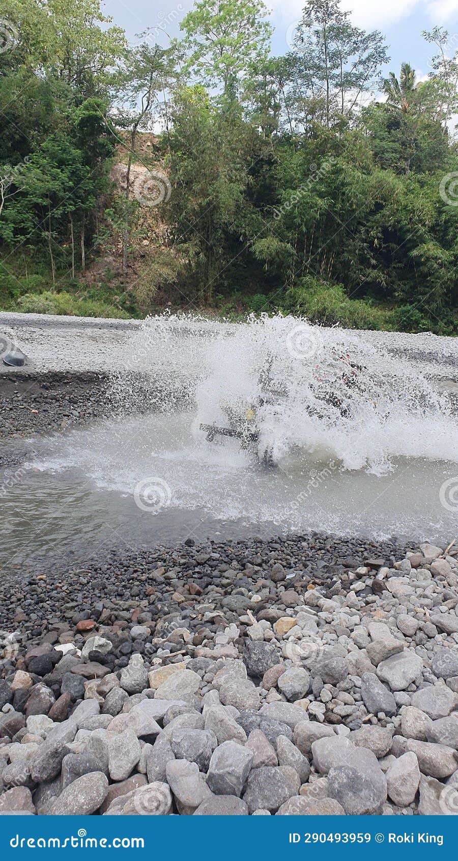 River on Mount Merapi, Yogyakarta, Indonesia Stock Image - Image of ...