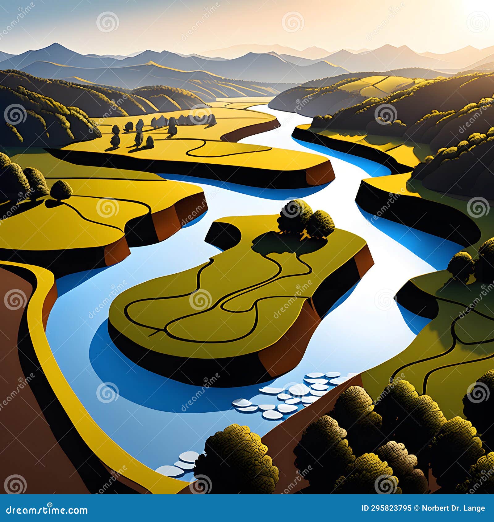River in Nature, AI-Generatet Stock Image - Image of forests, generatet ...