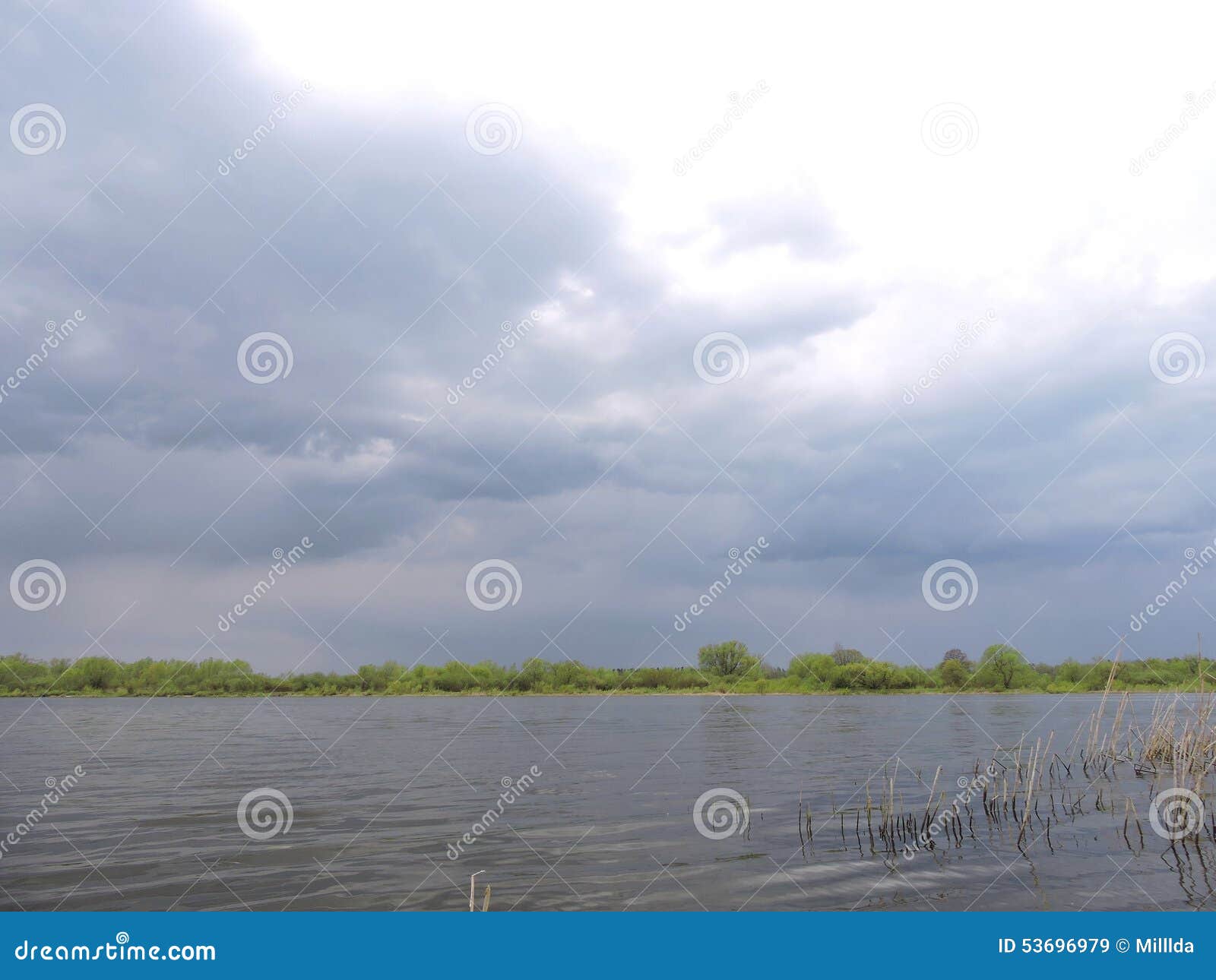 River Nemunas, Lithuania stock image. Image of water - 53696979