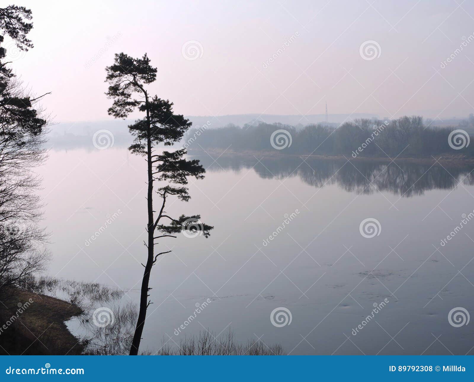 River Nemunas, Lithuania stock photo. Image of landscape - 89792308