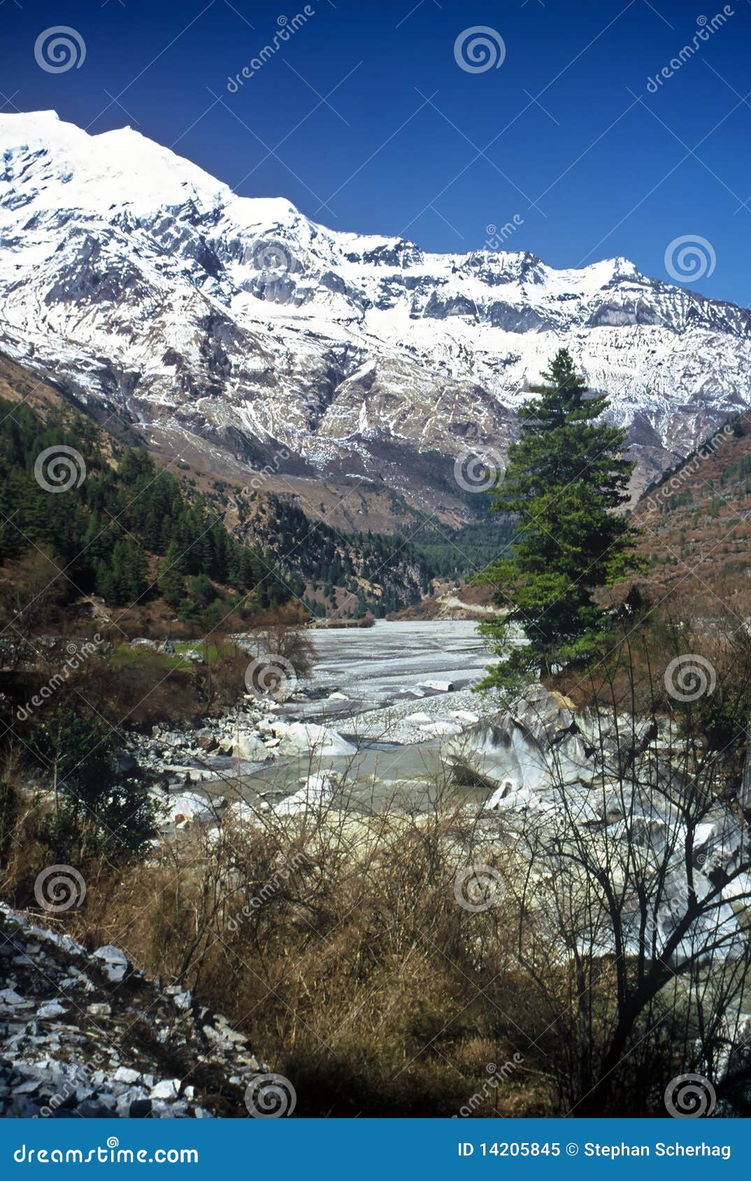 River, Nepal stock image. Image of annapurna, rock, mountain - 14205845