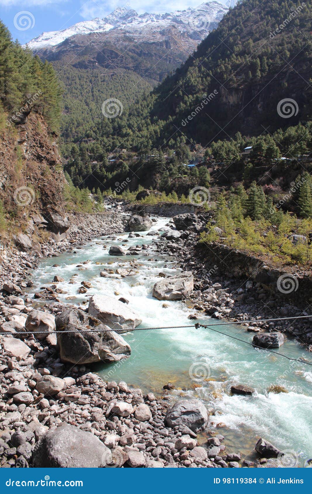 River in the Nepali Himalayas Stock Photo - Image of himalaya, trek ...