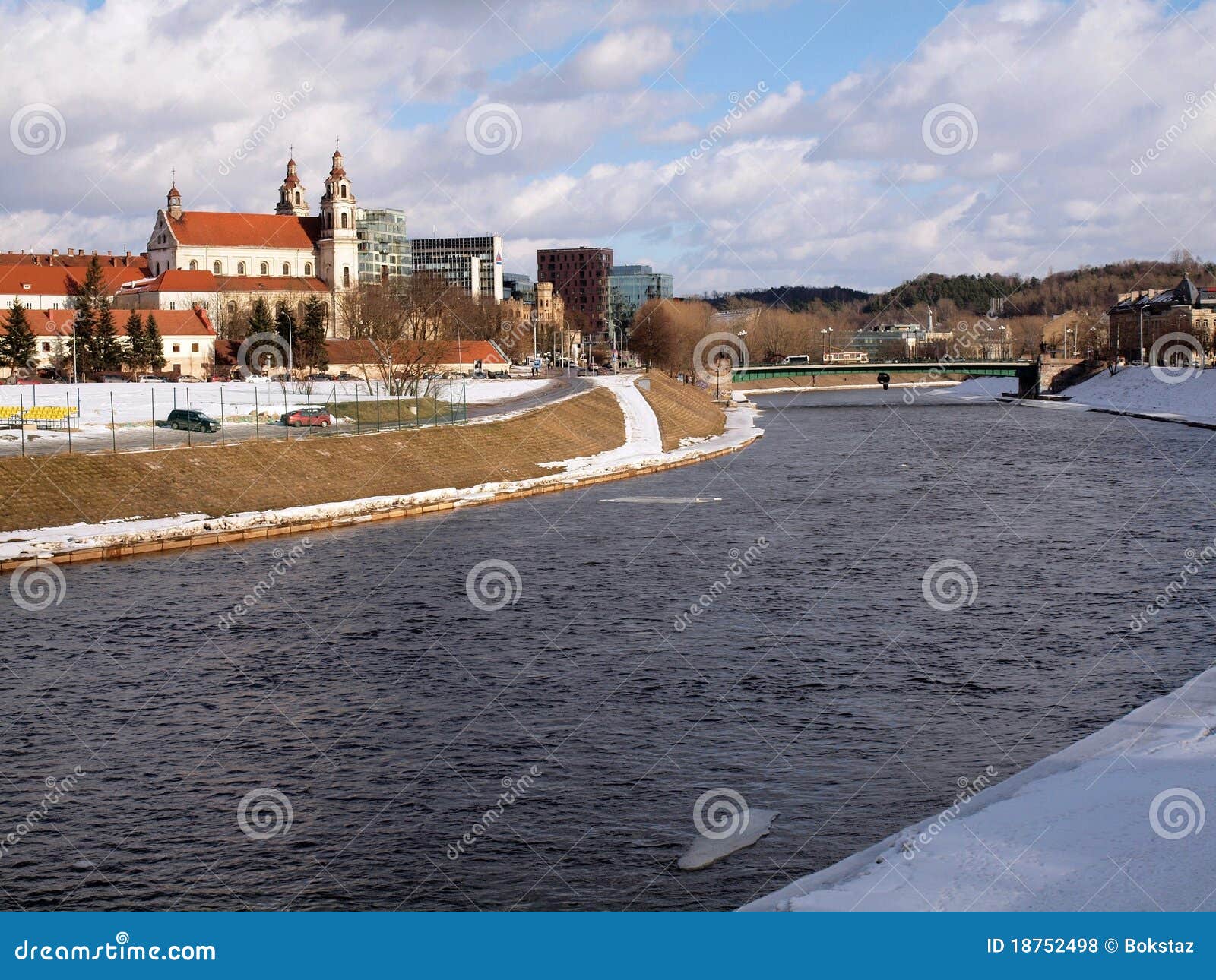 River Neris in Vilnius Center Stock Photo - Image of medieval ...