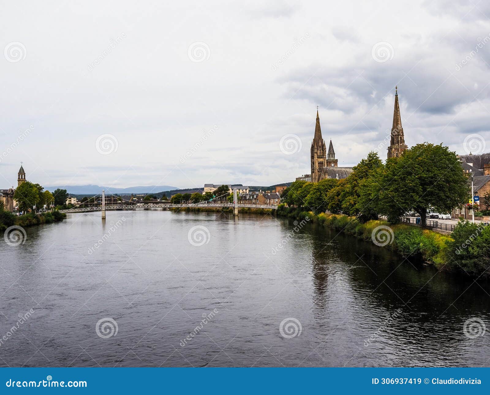 River Ness in Inverness stock image. Image of town, landmark - 306937419