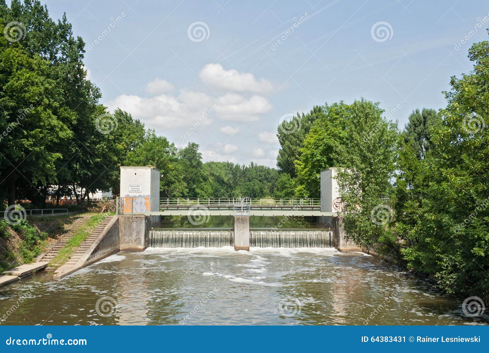 River Nidda in Frankfurt, Germany Stock Image - Image of flowing, river ...