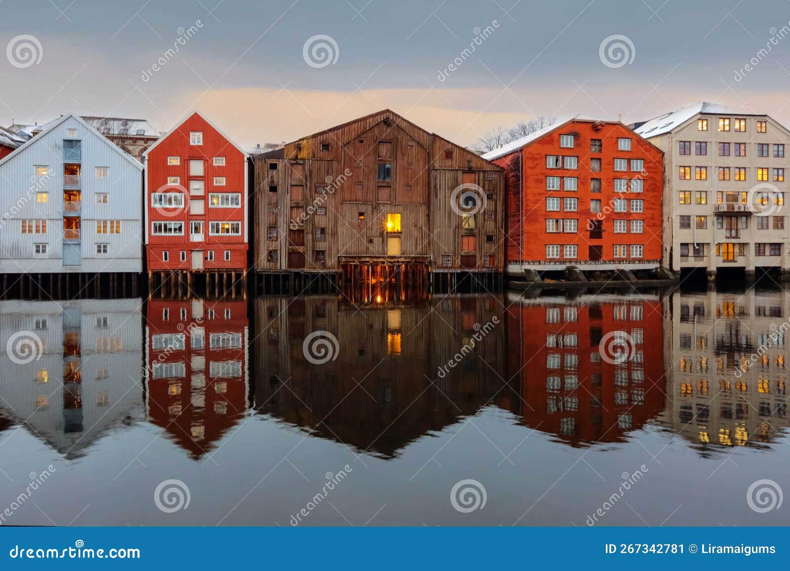 River Nidelva in Trondheim, Norway Stock Image - Image of travel ...