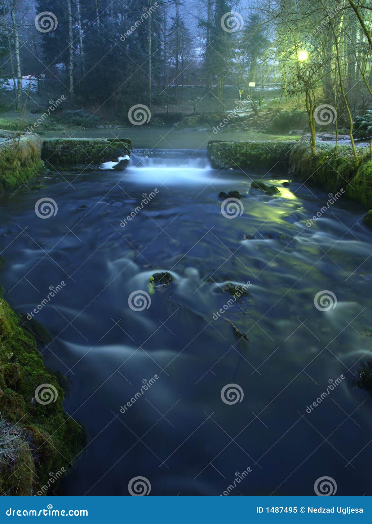 River at night stock image. Image of lights, source, night - 1487495