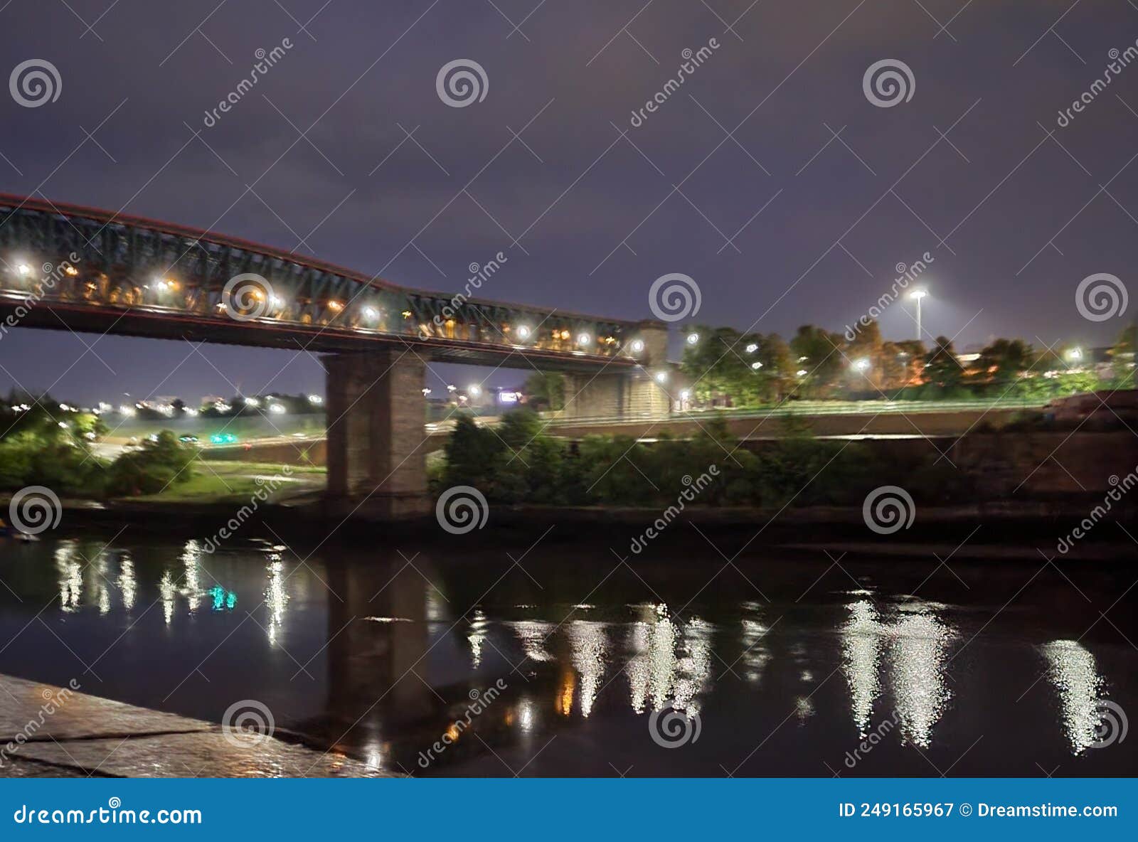 River at night stock image. Image of skyline, city, dusk - 249165967