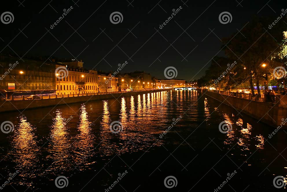 River in the night stock photo. Image of city, cities, river - 296218