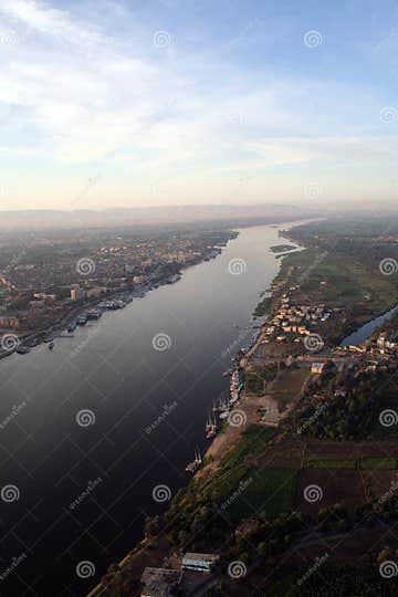 The River Nile - Aerial / Elevated View Stock Image - Image of delta ...