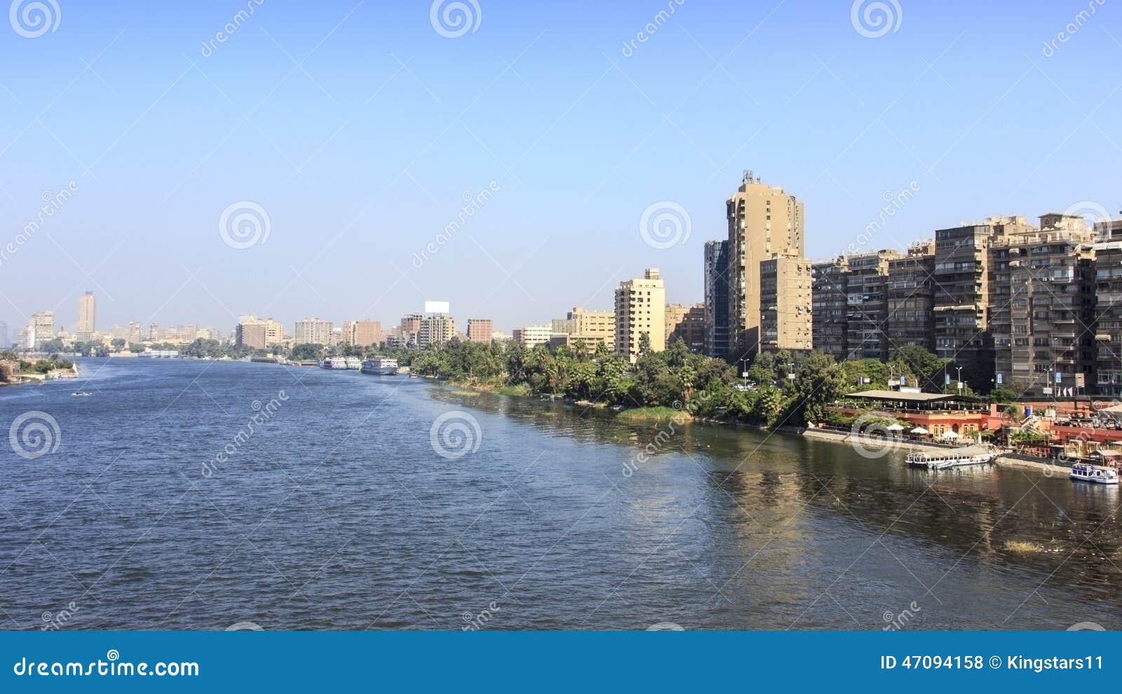 The River Nile Going through Cairo,Egypt Stock Photo - Image of ...