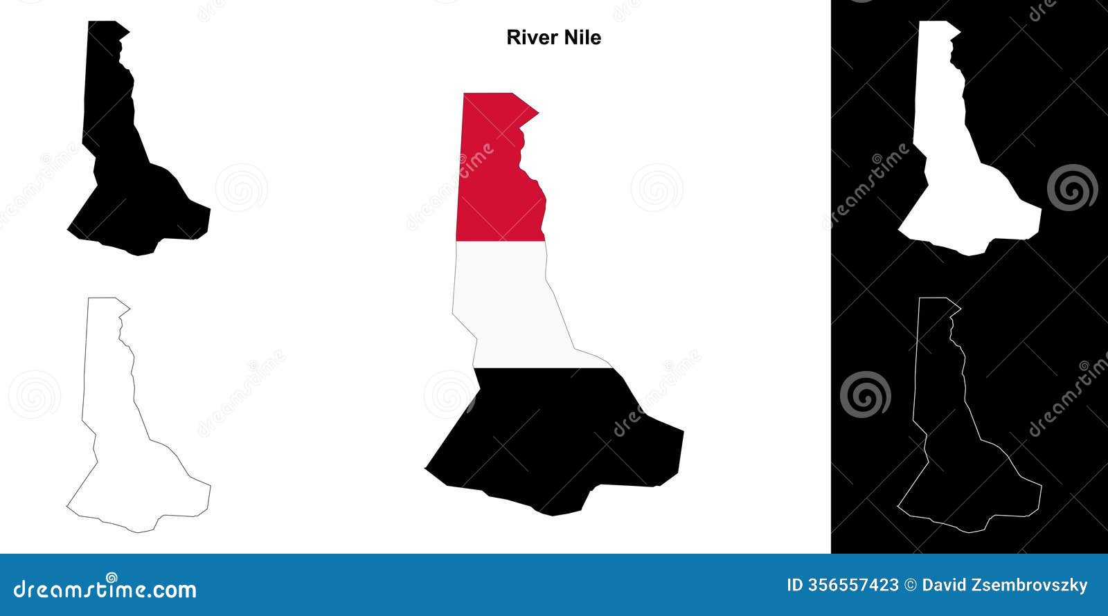 River Nile outline map stock illustration. Illustration of nile - 356557423