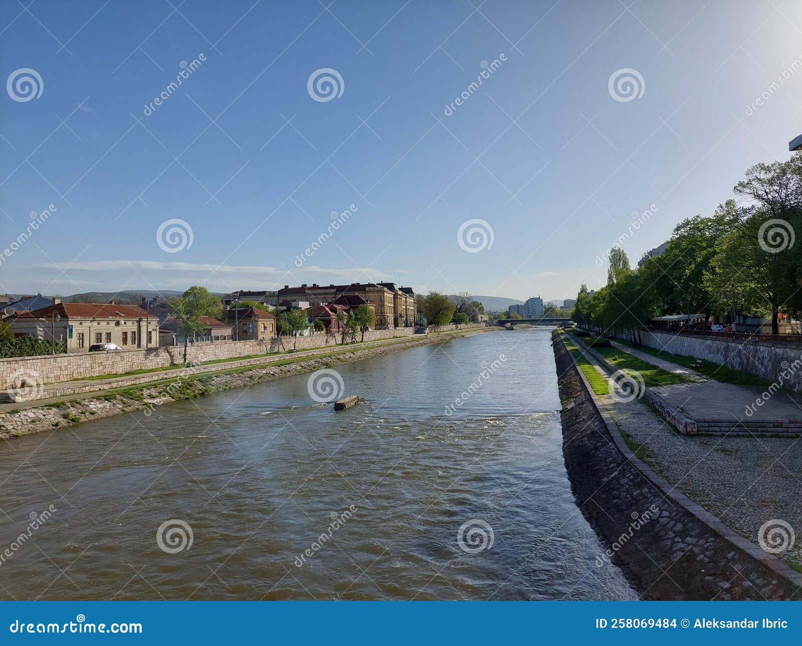 River Nisava in Nis stock photo. Image of bridge, town - 258069484