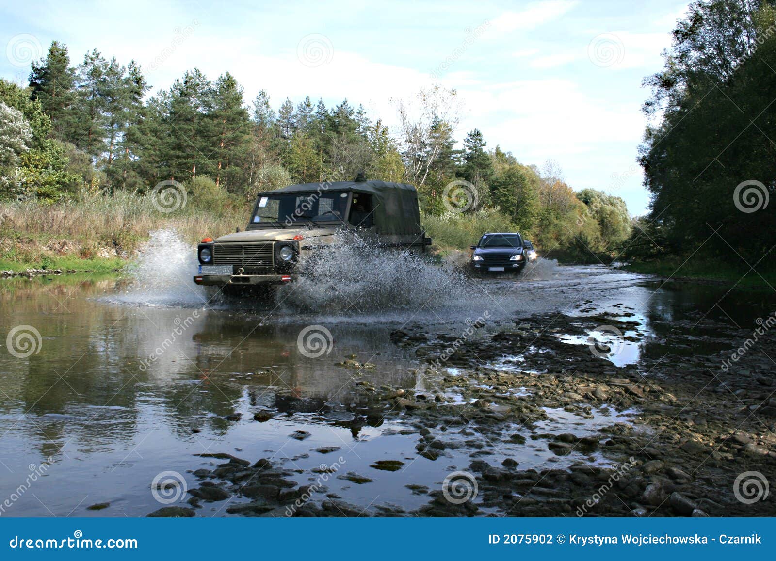River off-road stock photo. Image of action, forest, drive - 2075902