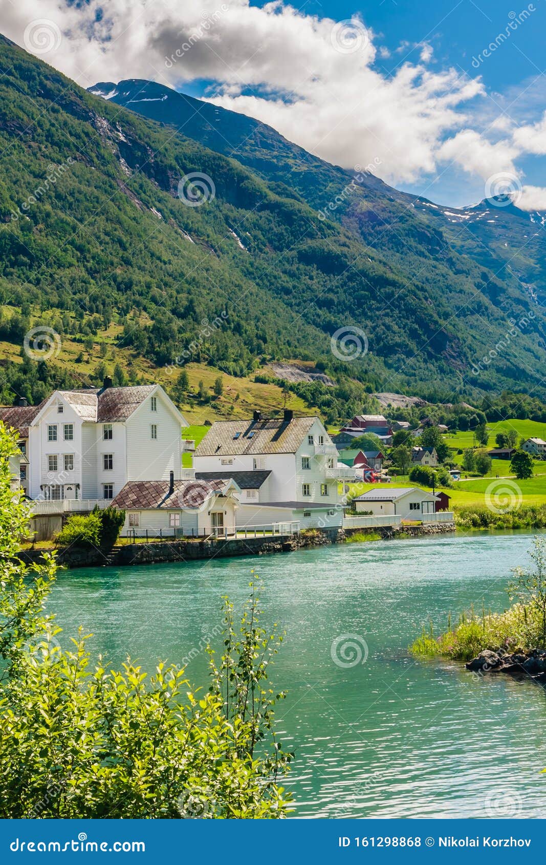 View of the River Oldeelva. Olden. Norway Editorial Stock Photo - Image ...