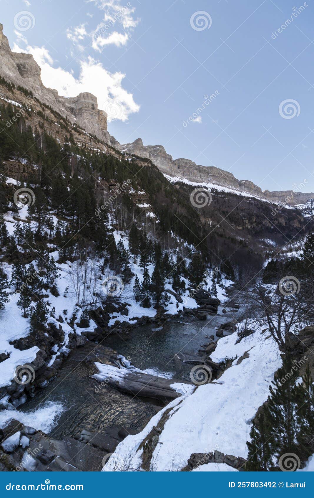 Ordesa National Park in the Spanish Pyrenees in Winter Stock Photo ...