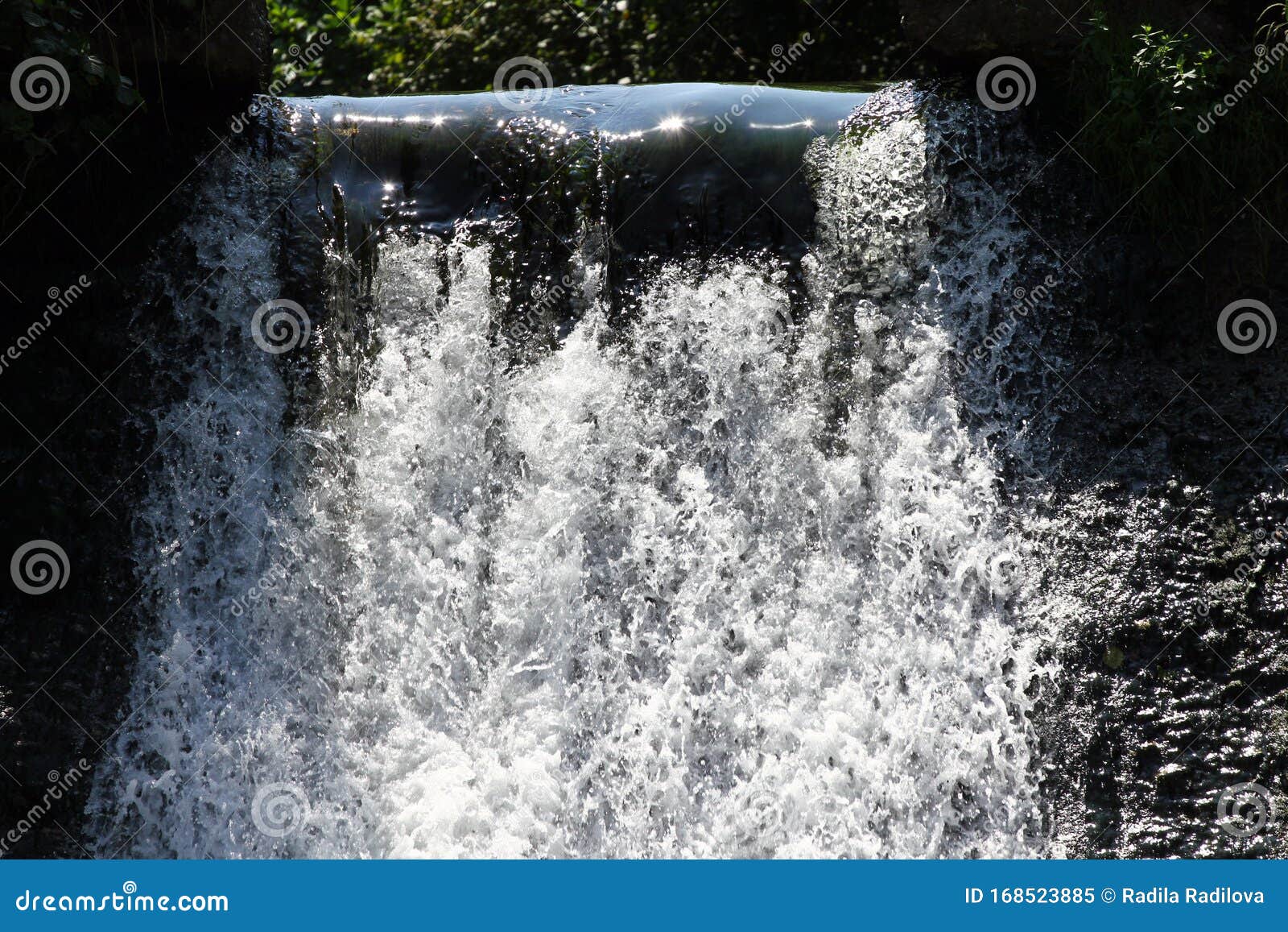 River Overflow or a Small Dam Overflow. Water Supply Stock Image ...