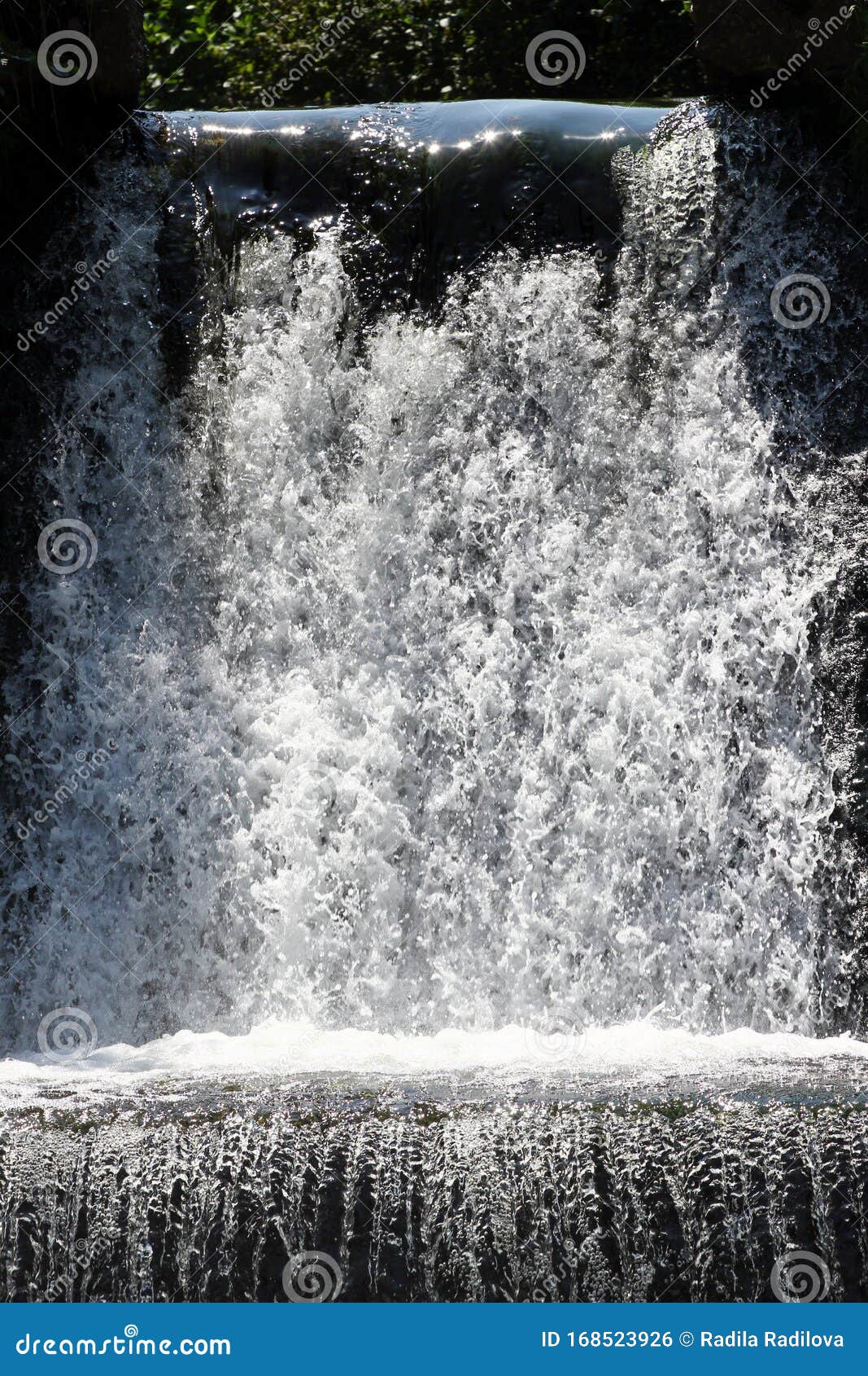 River Overflow or a Small Dam Overflow. Water Supply Stock Photo ...