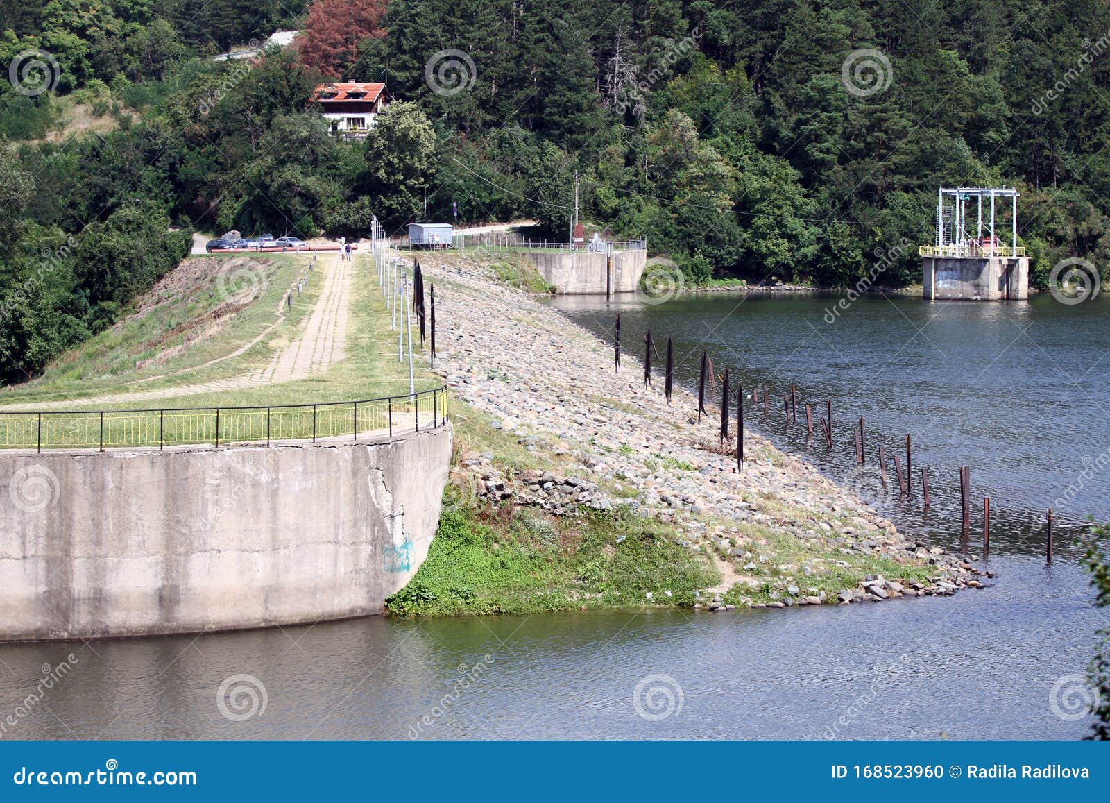 River Overflow or a Small Dam Overflow. Water Supply Stock Photo ...
