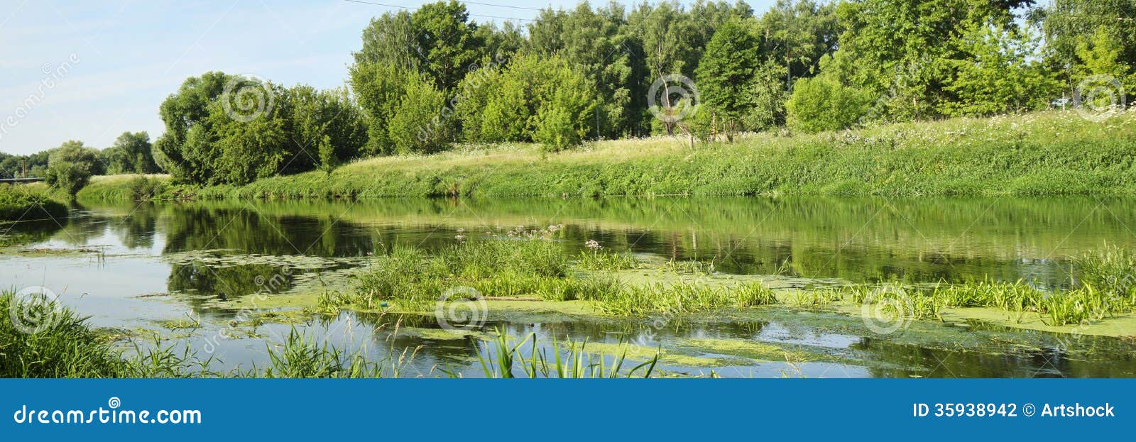 River panorama stock photo. Image of landscape, fisherman - 35938942