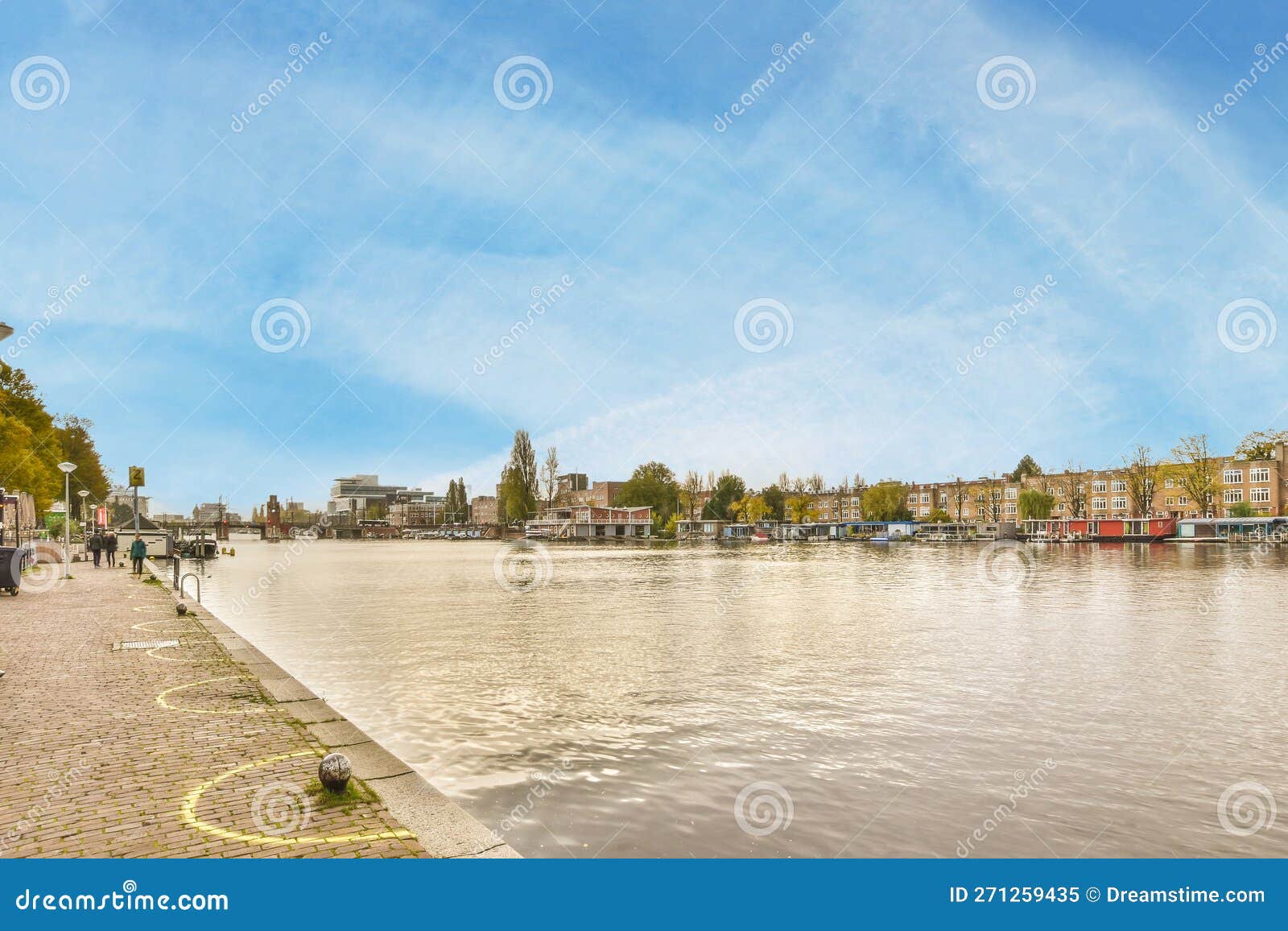 A View of a River with Buildings in the Background Editorial Image ...