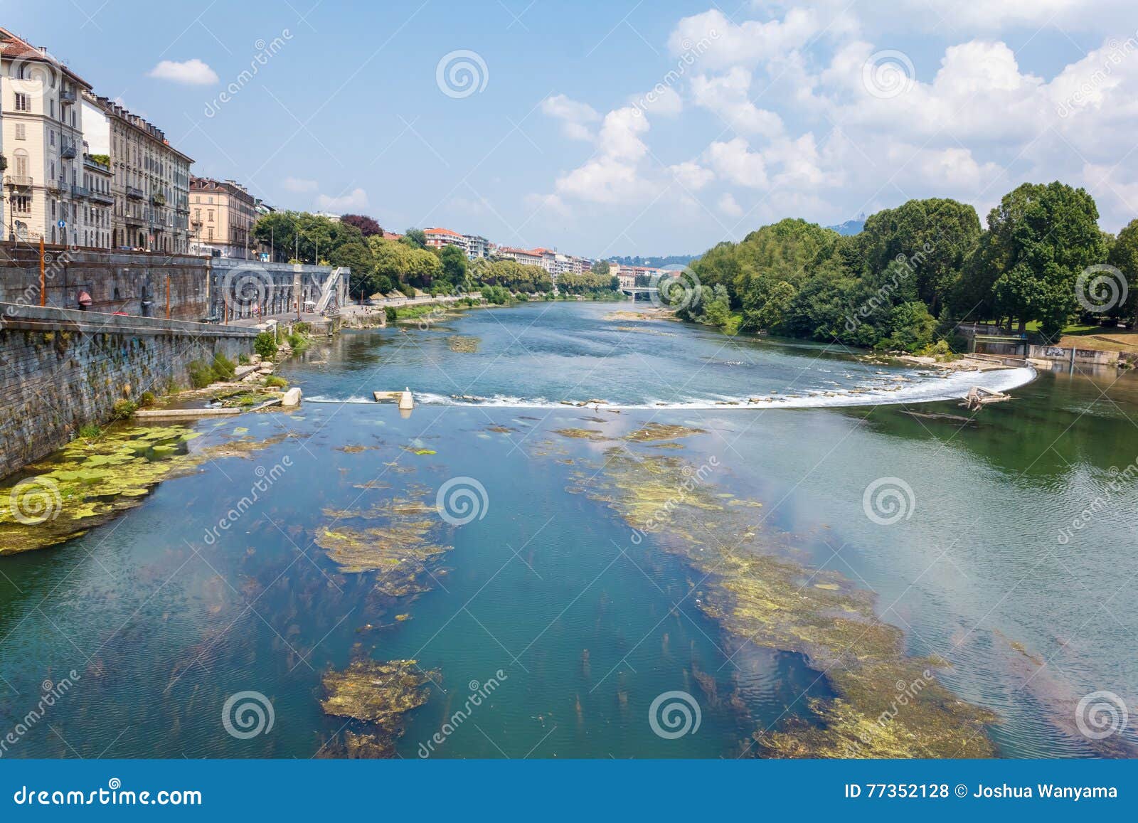 River Po, Turin stock photo. Image of piemonte, murazzi - 77352128