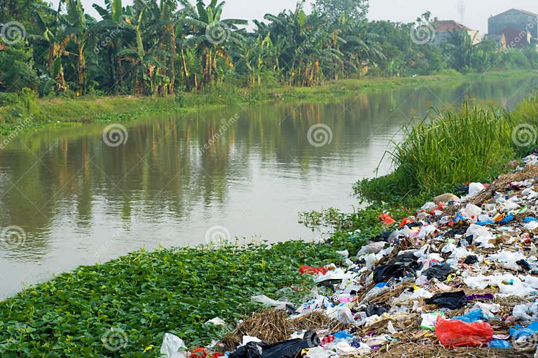 The River is Polluted with Various Garbage and Trash, Polluted Rivers ...