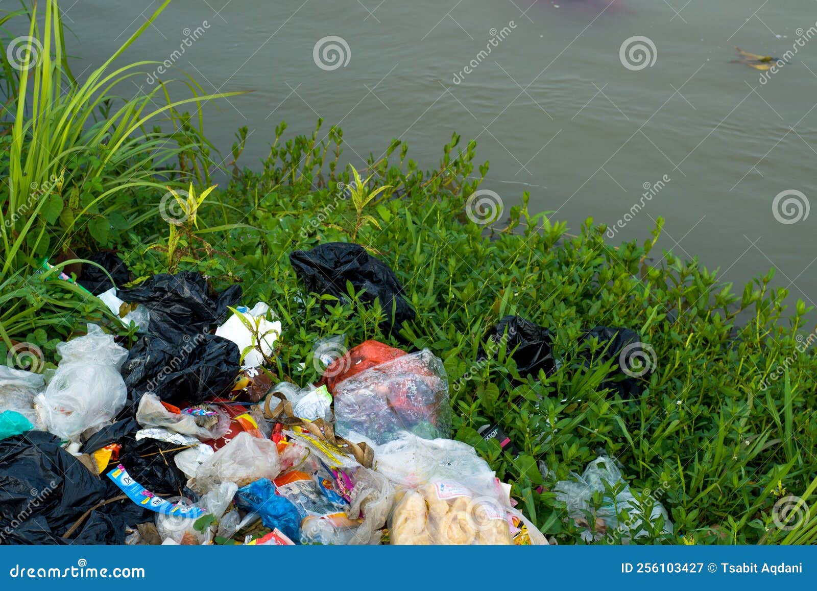 The River Is Polluted With Various Garbage And Trash, Polluted Rivers ...
