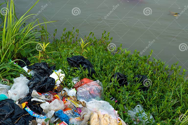 The River is Polluted with Various Garbage and Trash, Polluted Rivers ...